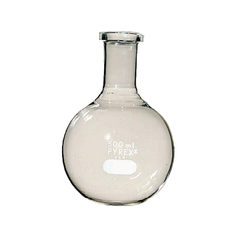 Balon de destilacion fondo redondo cuello corto x 500 ml - Medilab.pe