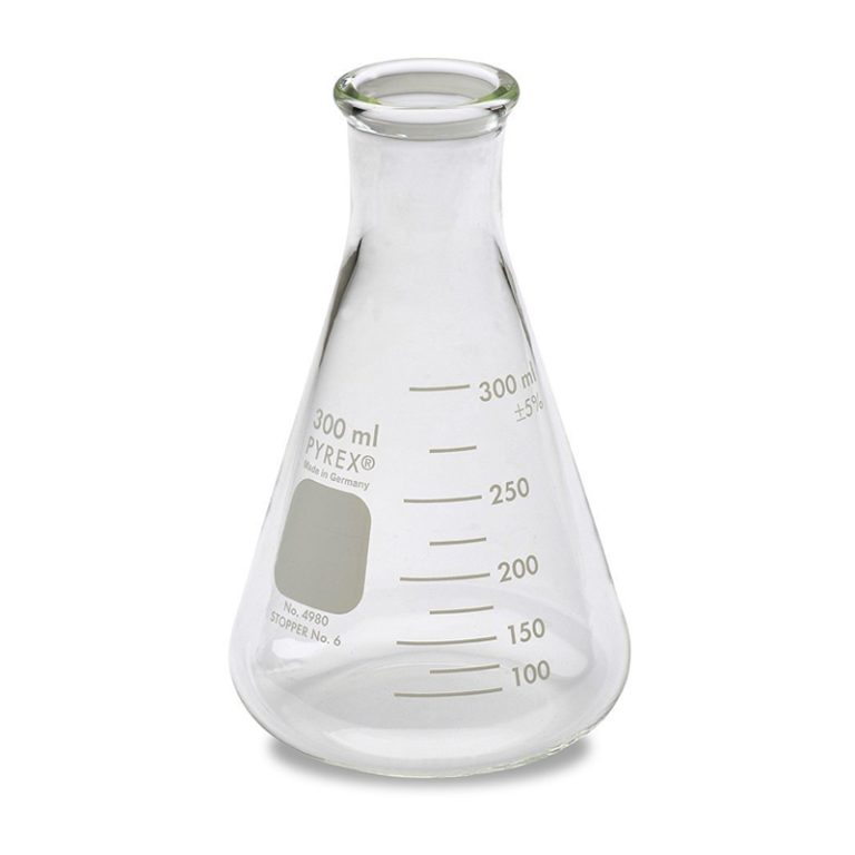 Matraz de vidrio boca angosta x 300ml - Medilab.pe