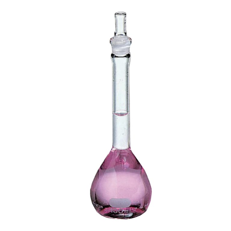 Fiola de vidrio con tapa de vidrio clase A x 50ml - Medilab.pe