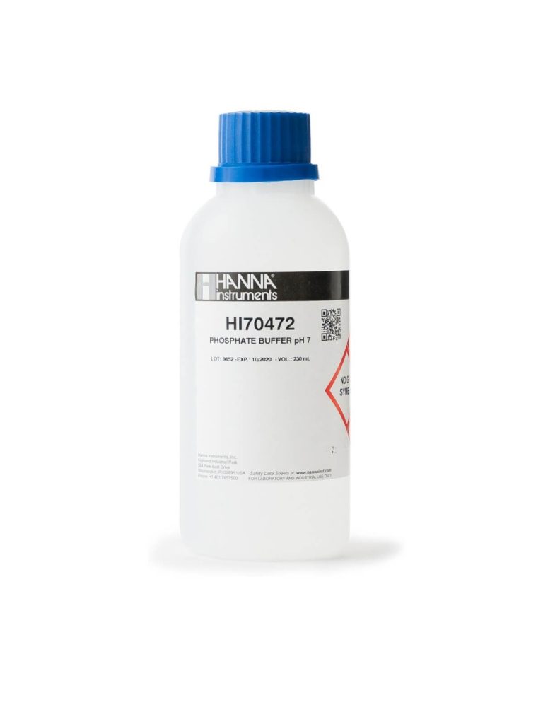Buffer de fosfatos pH 7 (250 mL) HANNA HI70472 - Medilab.pe